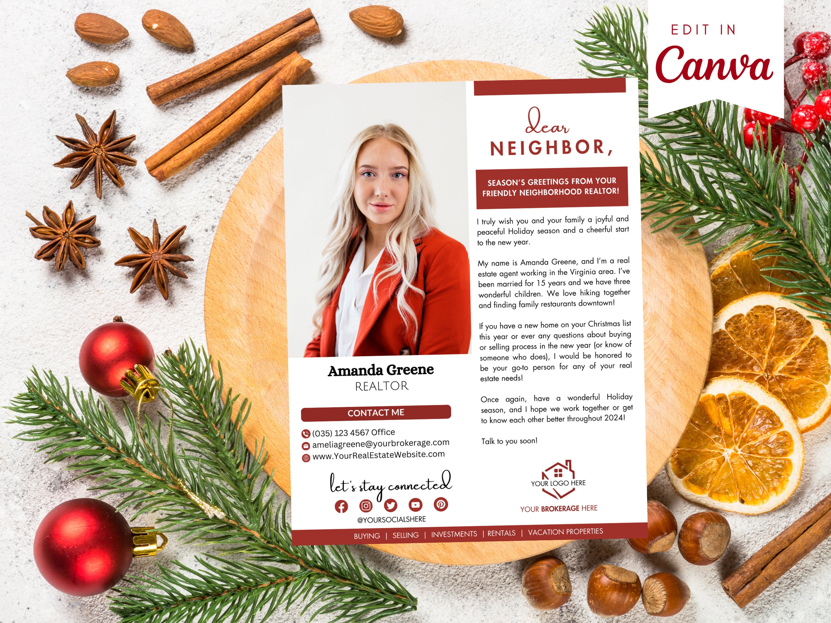 Real Estate Christmas Letter, Realtor Christmas, Im Your Neighbor ...