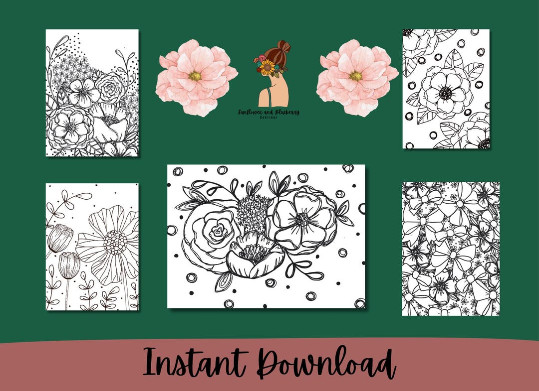 Floral Obsession Coloring Book, Floral Obsession Coloring Pages, Floral ...
