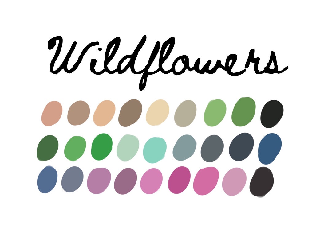 Wildflowers Procreate Color Palette, Procreate Palette, Color Palette ...