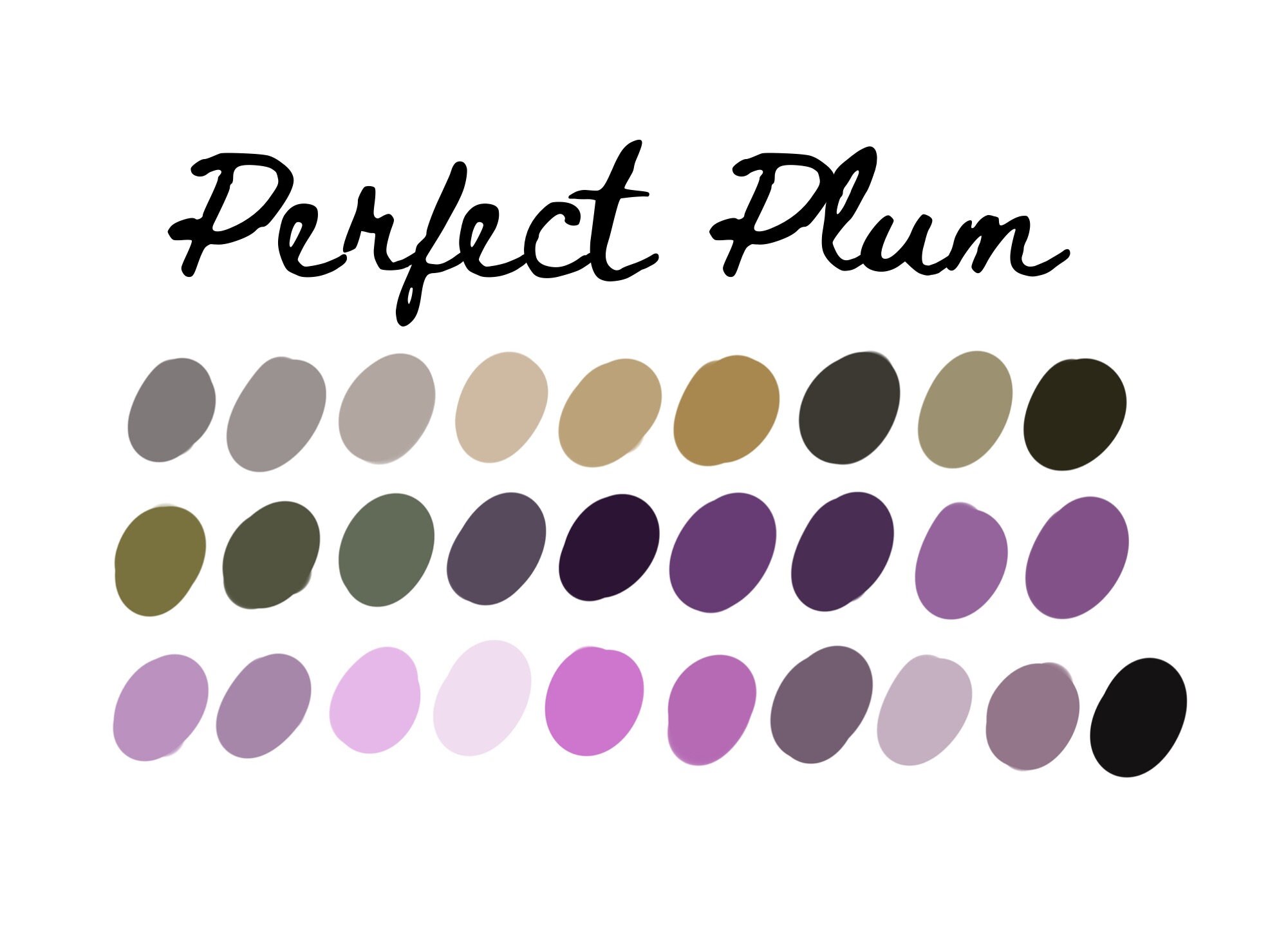 Perfect Plum Procreate Color Swatch, Procreate Palette, Color Palette ...