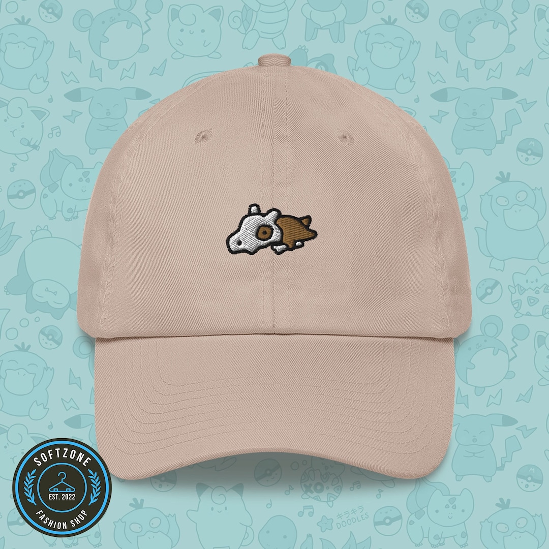 Embroidery Cubone Hat Anime Embroidered Hat, Manga Embroidery Hat, Dad ...