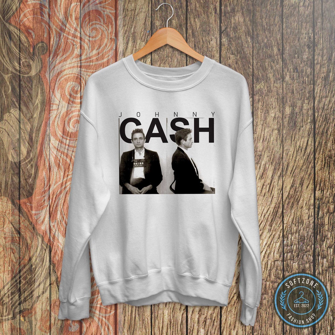 Vintage Johnny Cash Mugshot Sweatshirt - Johnny Cash Shirt, Music ...