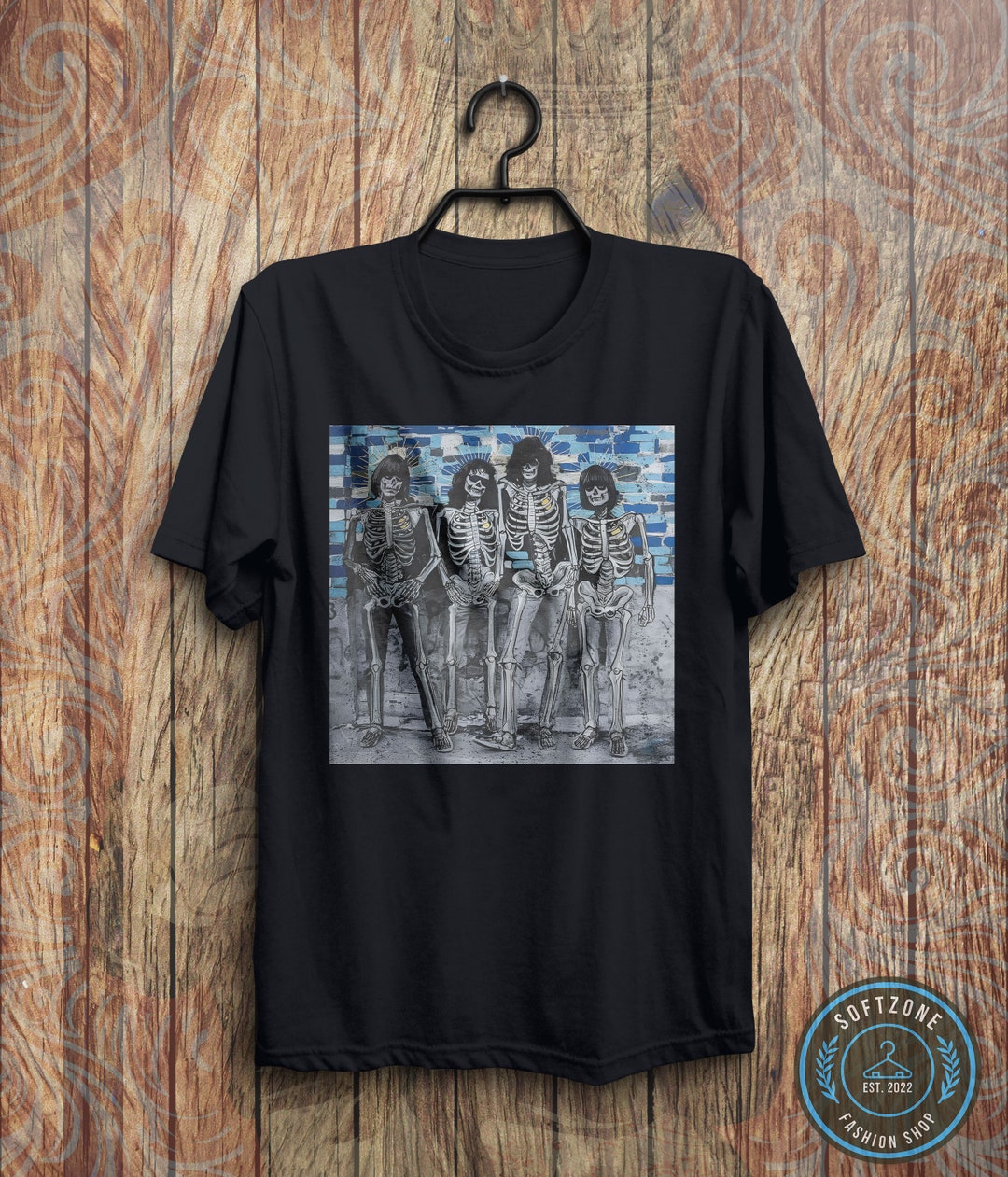 Vintage Ramones Skeleton 90's T-shirt - Ramones Shirt, Ramones Band ...