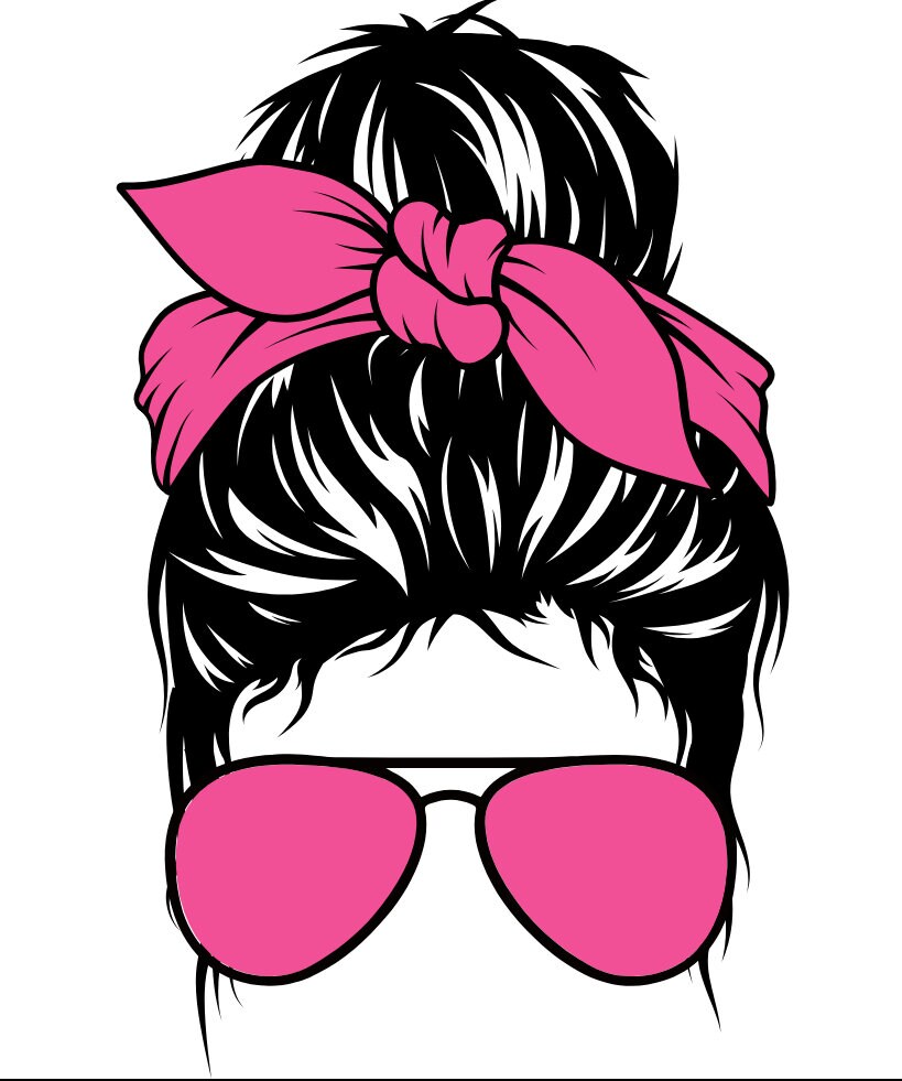 Messy Bun SVG File - Etsy