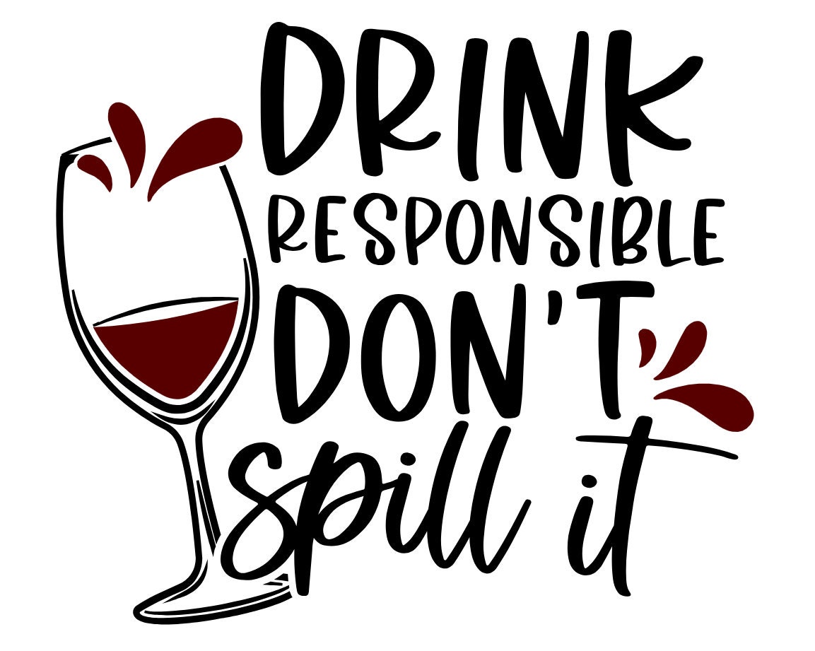 Drink Responsibly SVG File - Etsy