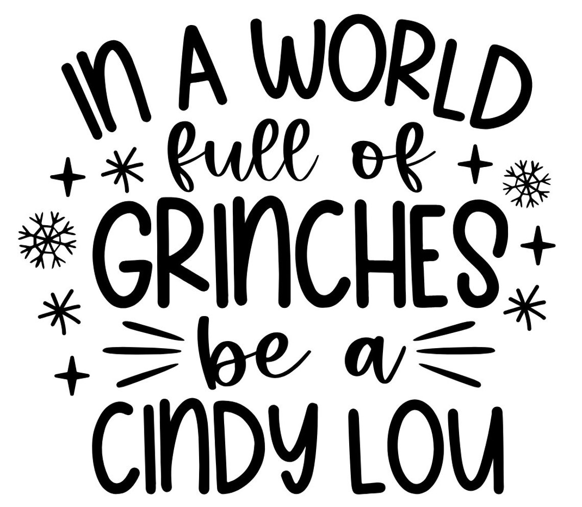 Grinch Cindy Lou SVG File - Etsy