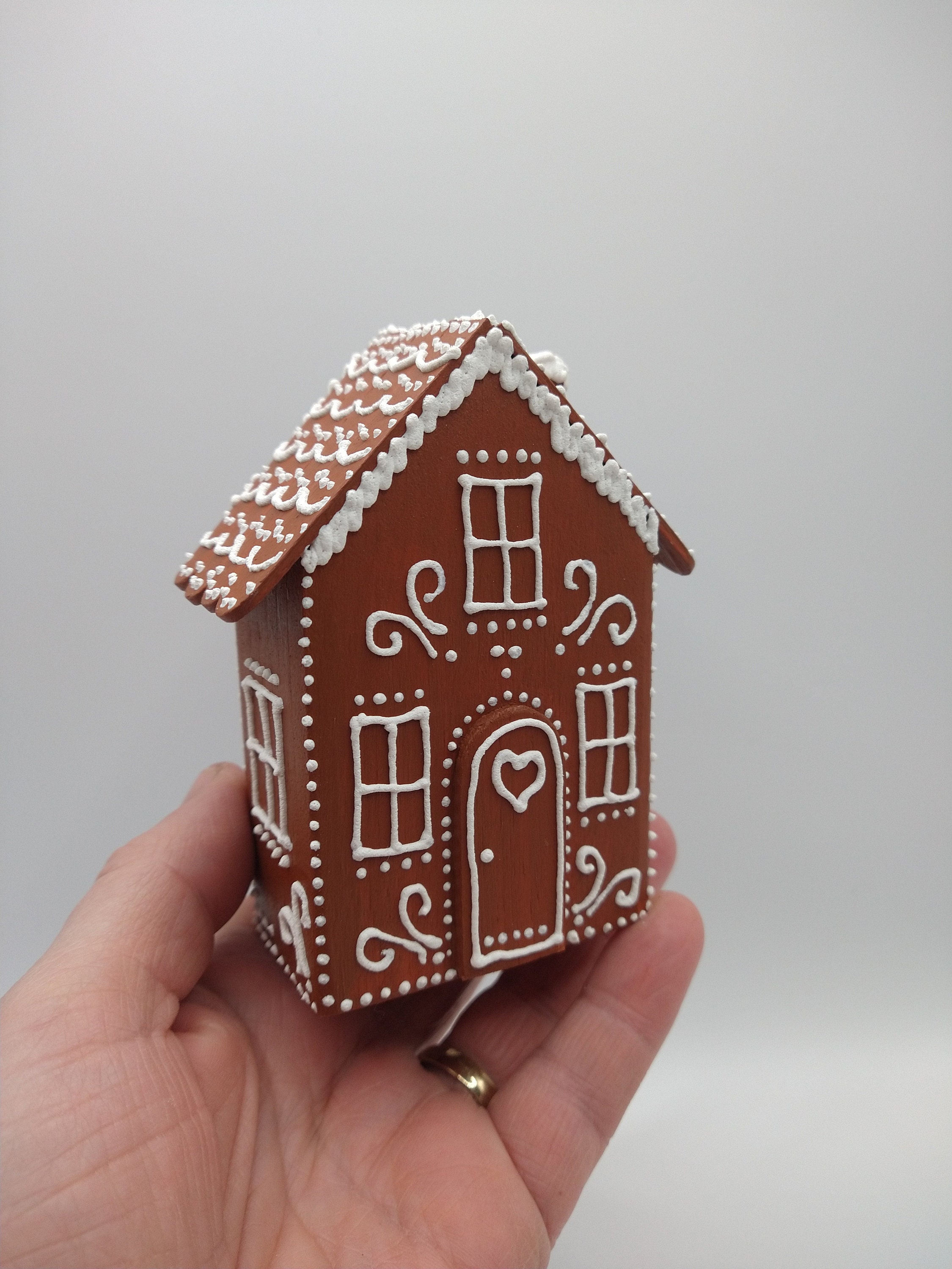 Miniature Wooden Gingerbread House. Miniature Wooden House. - Etsy UK