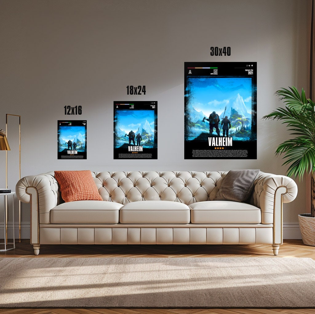 Valheim Poster Black Detailed Game Info, Ratings Great Wal Art for Game ...