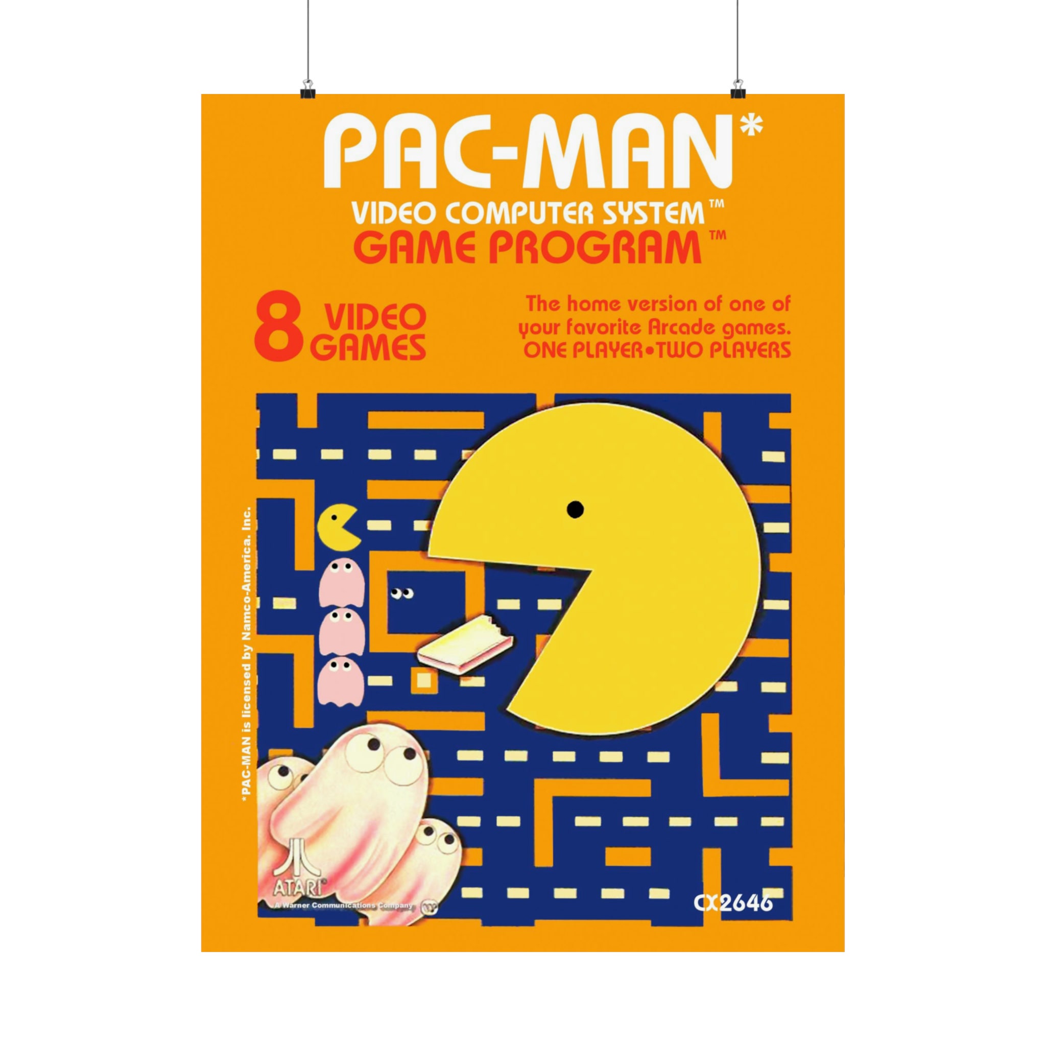 Pac-man Poster Video-game Poster Matte Vertical Poster Game Cover ...