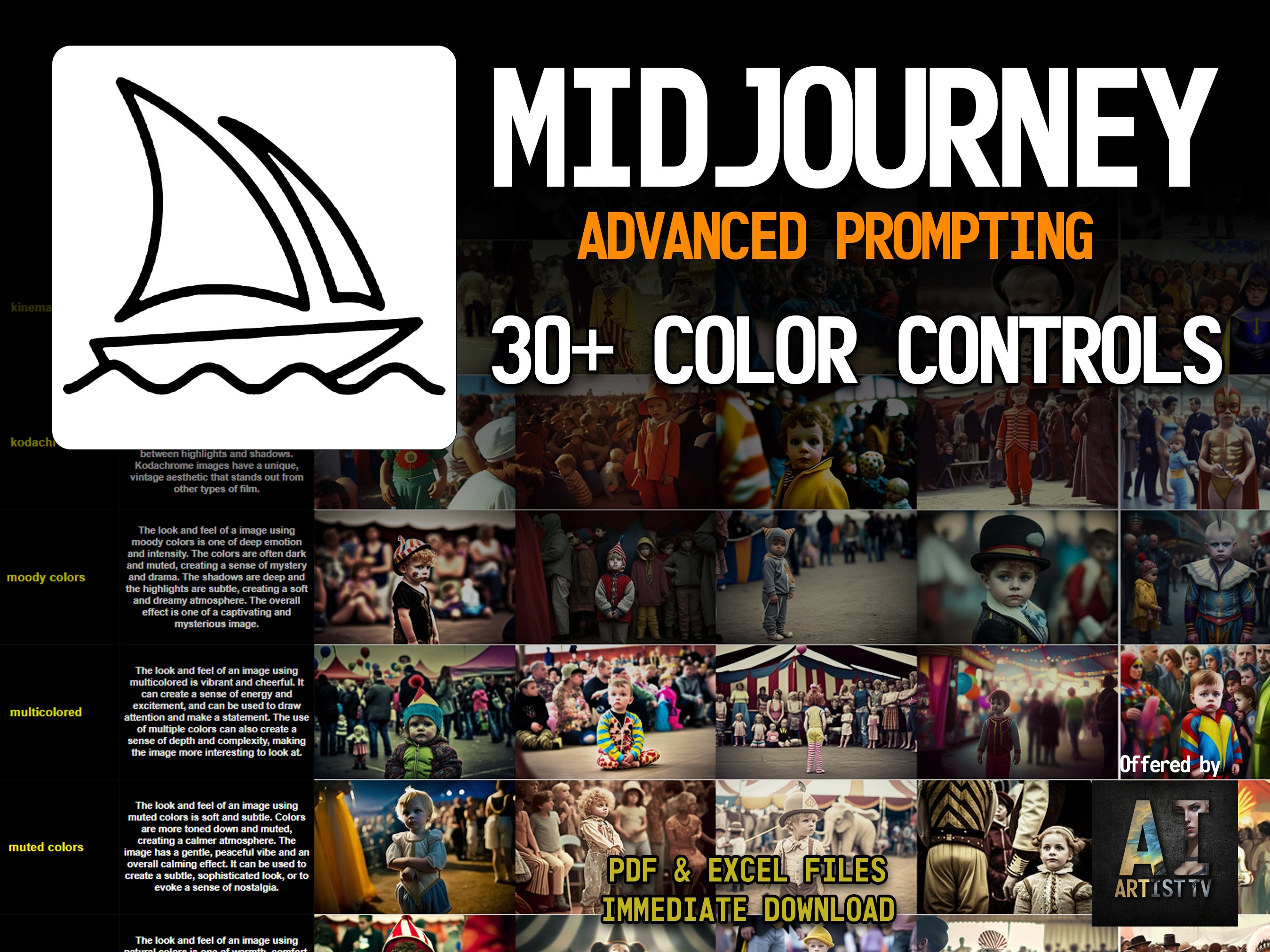 Midjourney Prompt Reference: 30 Color Controls and References PDF ...