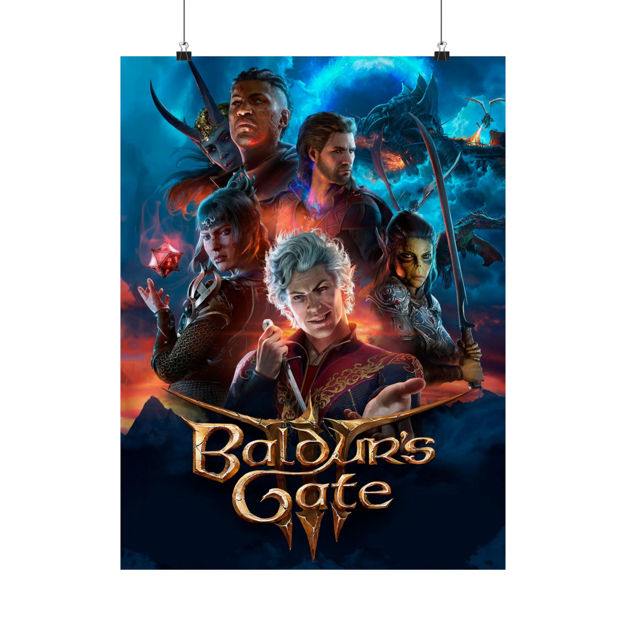 Baldur's Gate 3 Poster Video-game Poster Matte Vertical Poster Game ...
