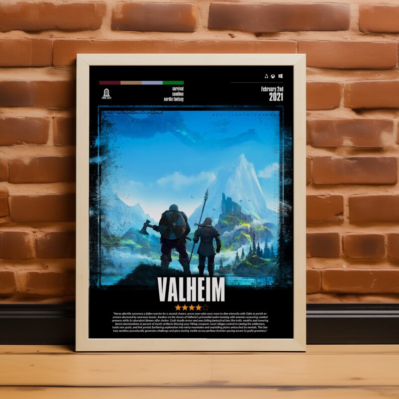 Valheim Poster Black Detailed Game Info, Ratings Great Wal Art for Game ...