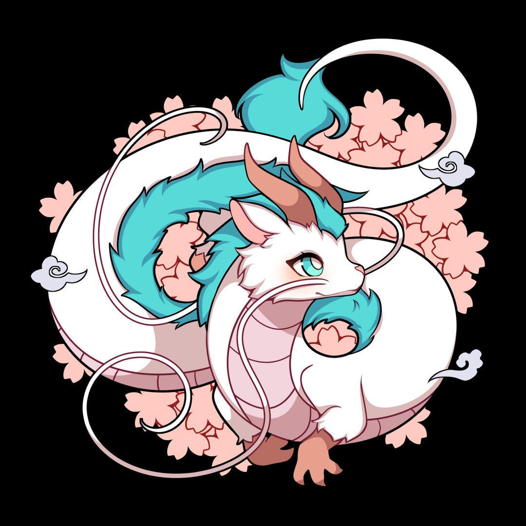 Haku Dragon Anime Sticker Decal Holographic Matte Cute Animal - Etsy
