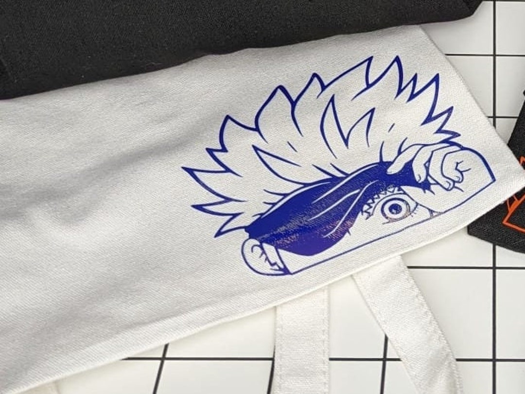 Gojo Peeker Tote Bag, White Holographic Reflective Canvas Anime Simple ...