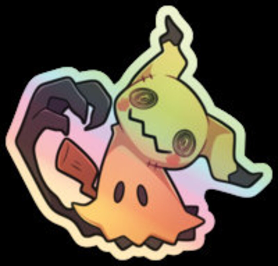 Mimikyu Anime Sticker Pocket Monsters Decal Holographic Matte Ghost - Etsy