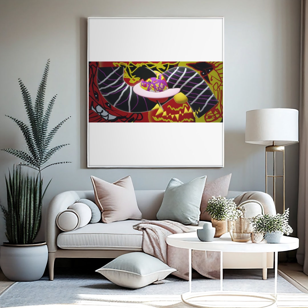 Digital Downloadable Comic Canvas 2D Firery Boomerang - Etsy