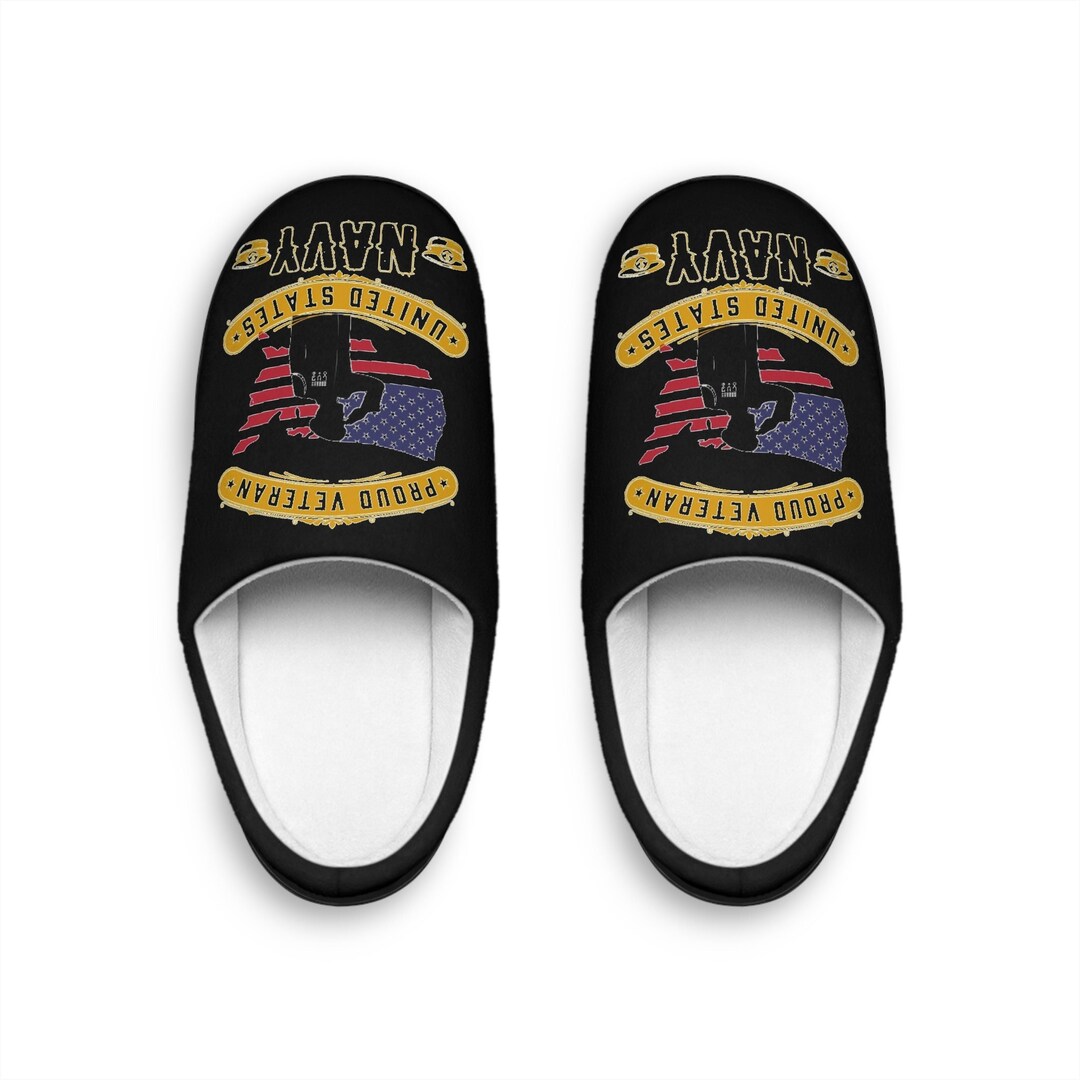 US Navy Veteran Gift, Men's Slippers, Gift for Him, Husband, Dad ...