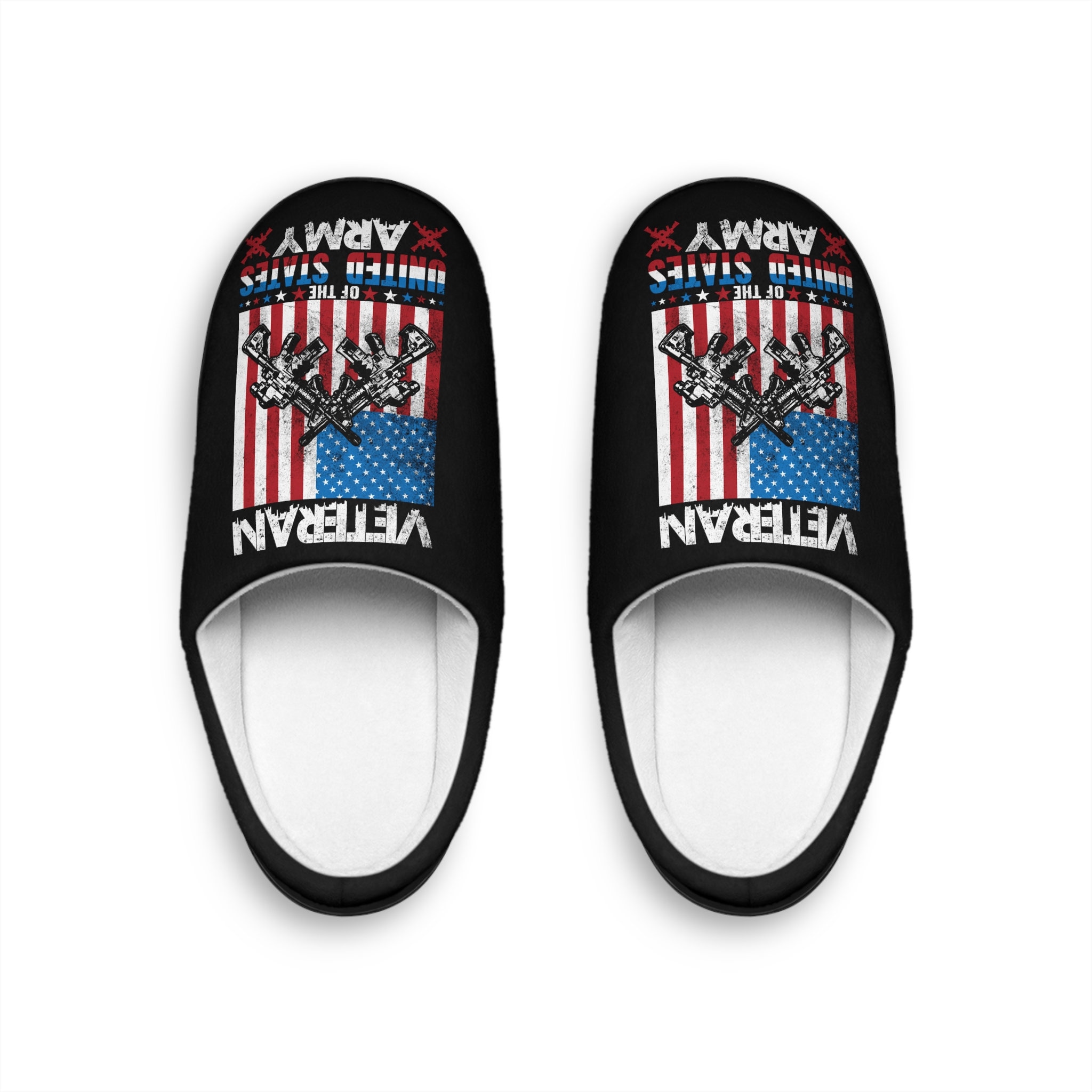 US Army Veteran Men's Indoor Slippers, Gift for Him, Husband, Dad ...