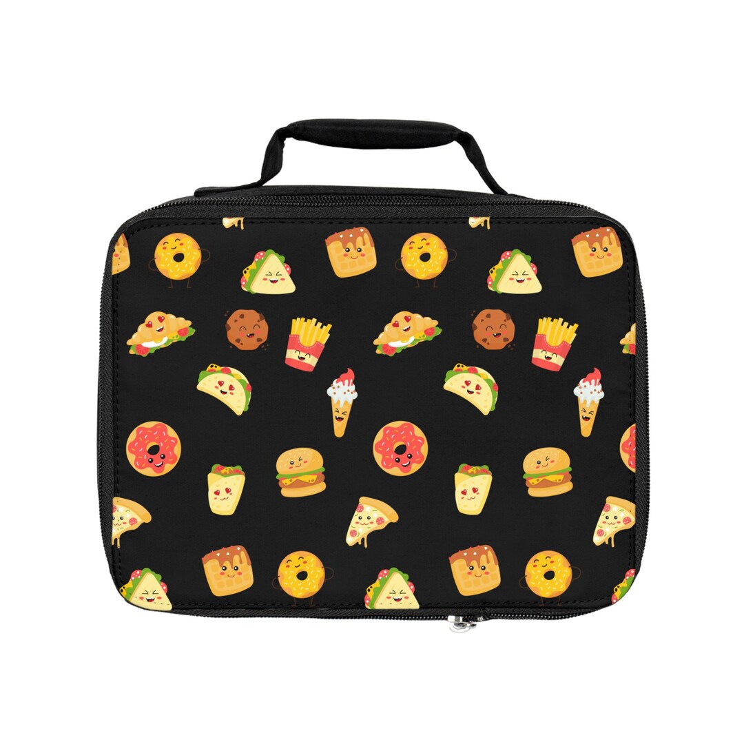 Lunch Bag, Junk Food Junkie - Insulated Snack Tote, Foodie Gift, School ...