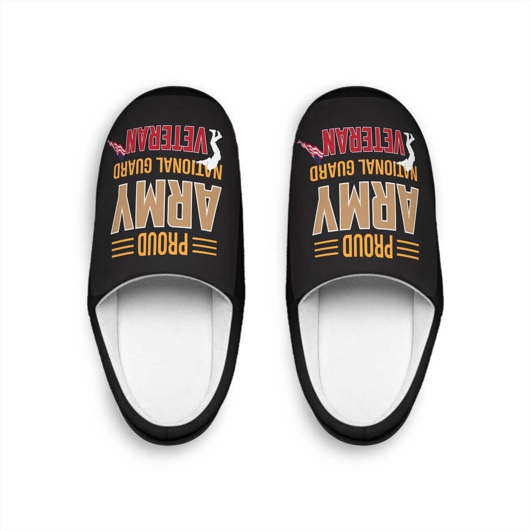 National Guard Veteran Gift, Men's Slippers, Proud US Army, Gift for ...