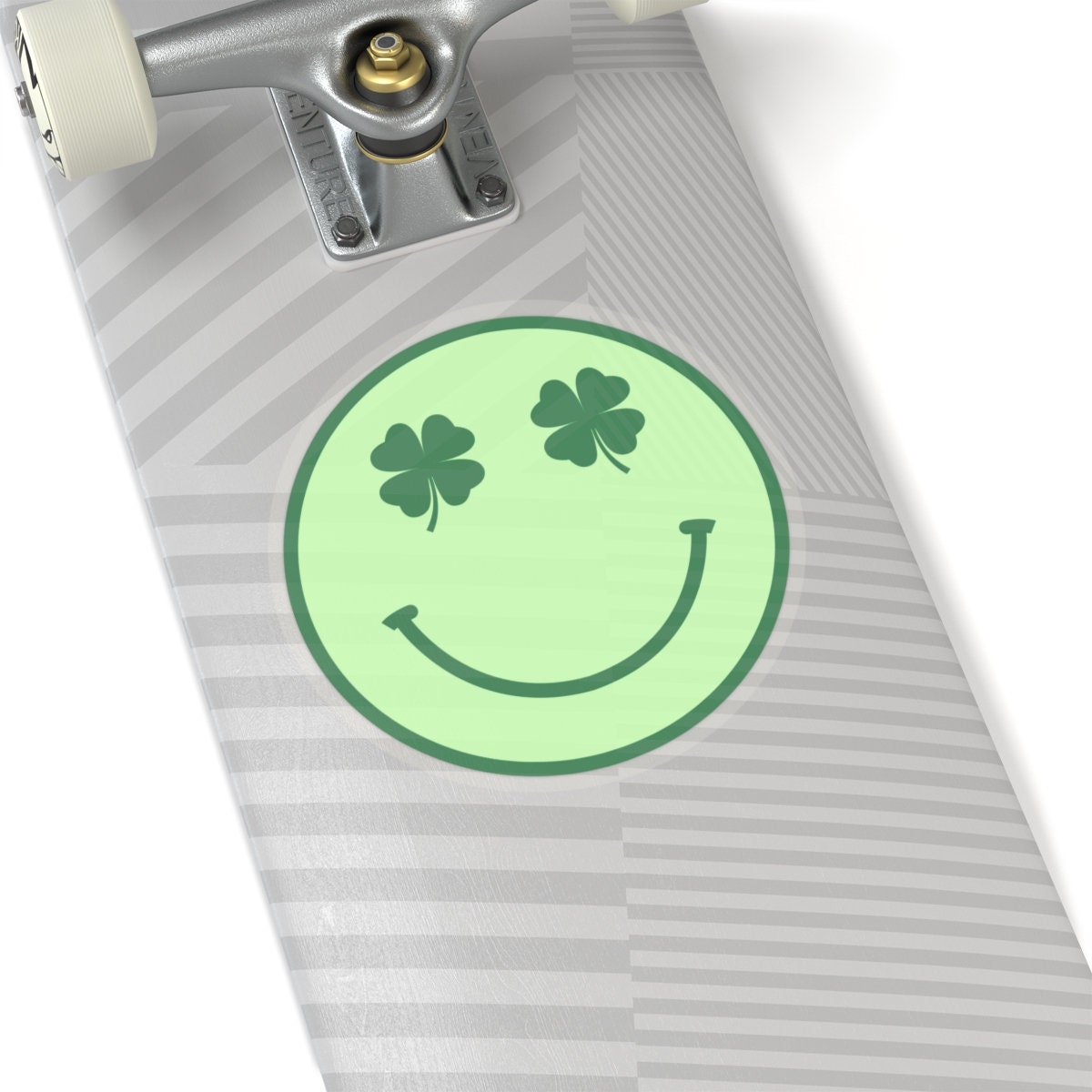 St. Patrick's Day Happy Smiley Face Clover Eyes Kiss-cut Sticker ...