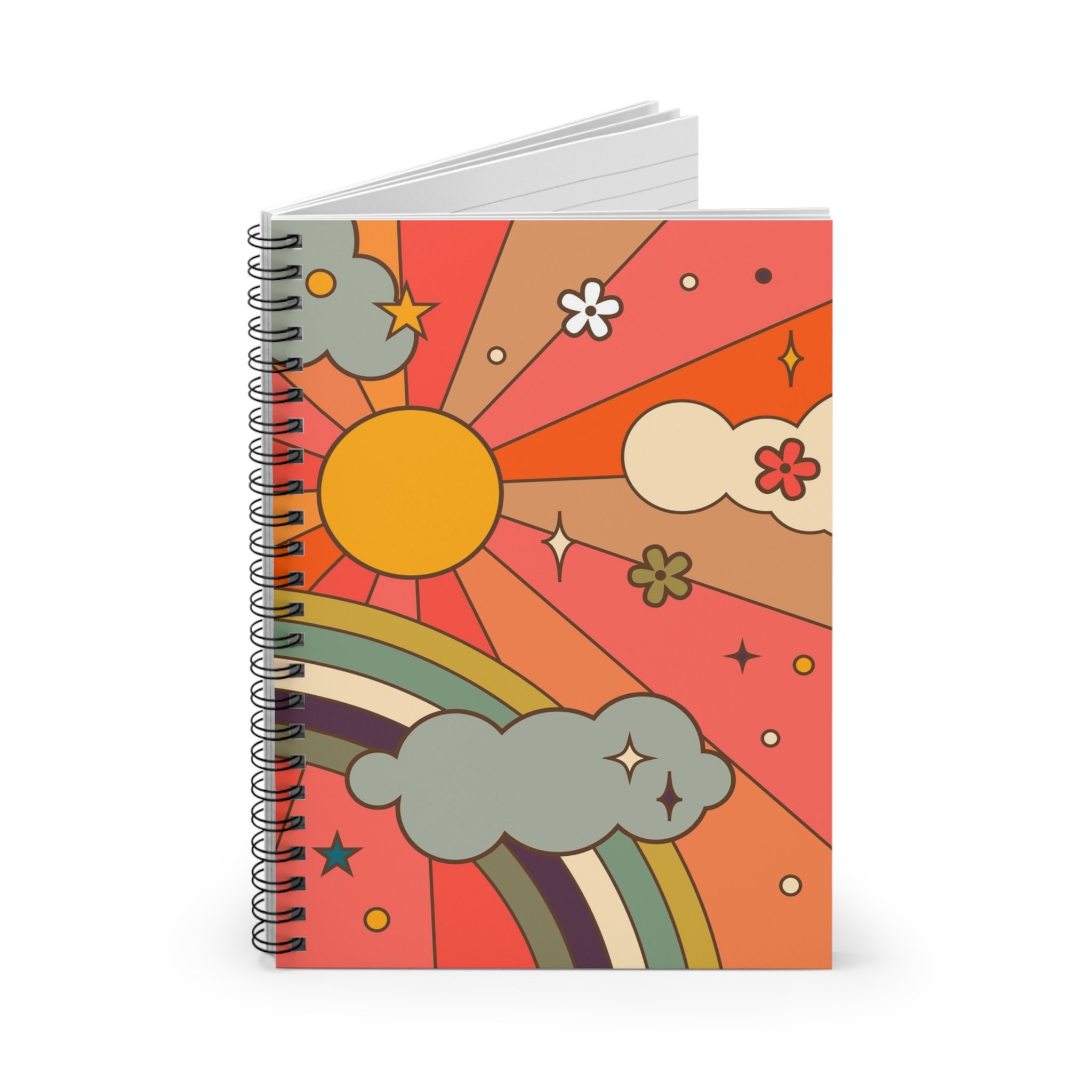 Retro Sun Spiral Notebook 80's Throwback Kidcore - Etsy