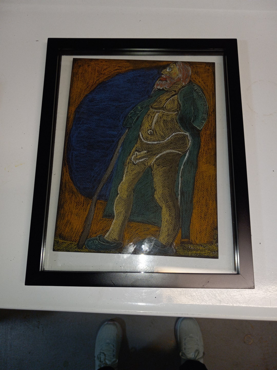 Damn, Those Legs! Oil Pastel Drawing Framed - Etsy