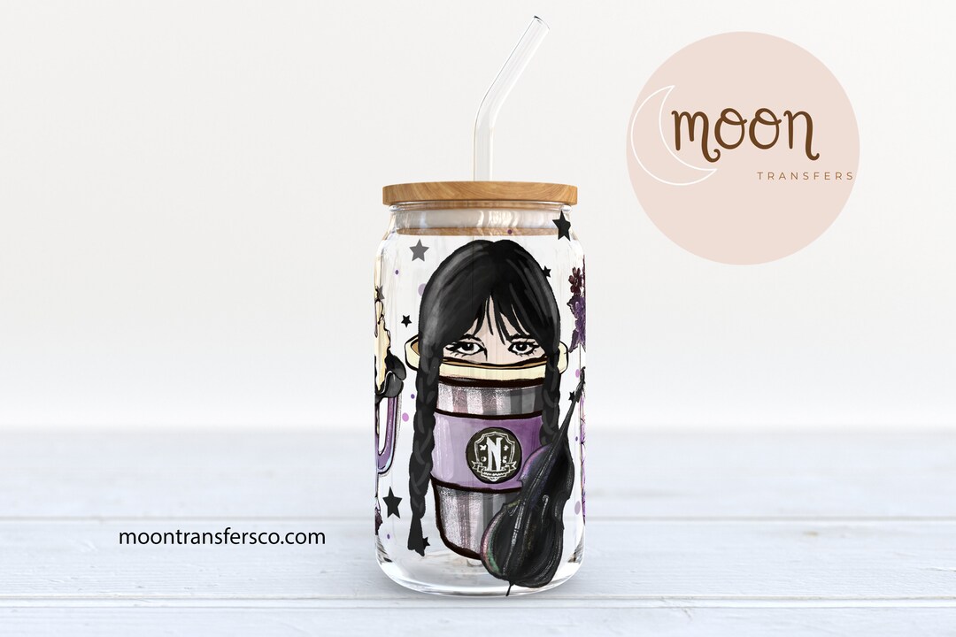 Wednesday Cup Wrap Addams Family Cup Wrap Glass Cup Wrap - Etsy