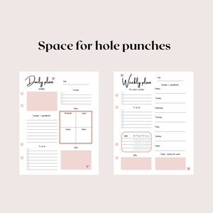 Pink Daily Planner, Weekly Planner, Monthly Planner, Printable Planner ...