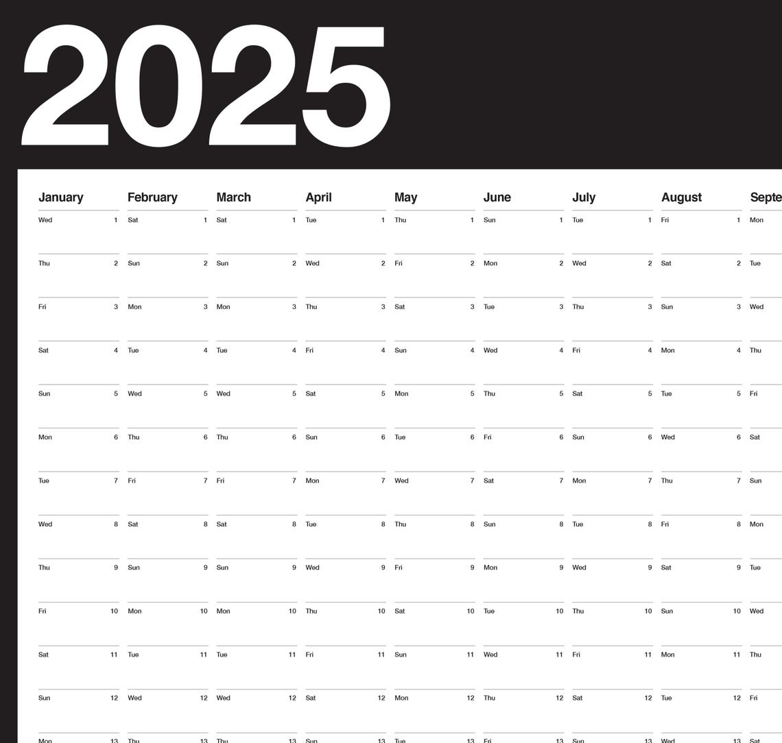 2025 A1 Calendar Wall Planner *digital Download* - Etsy