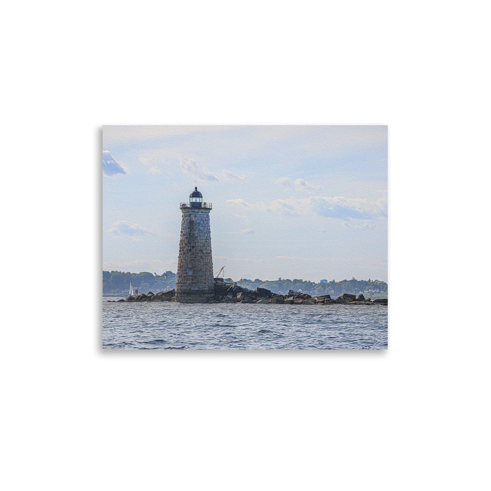 Whaleback Lighthouse Portsmouth, NH Oil Stylized Photo - Etsy UK
