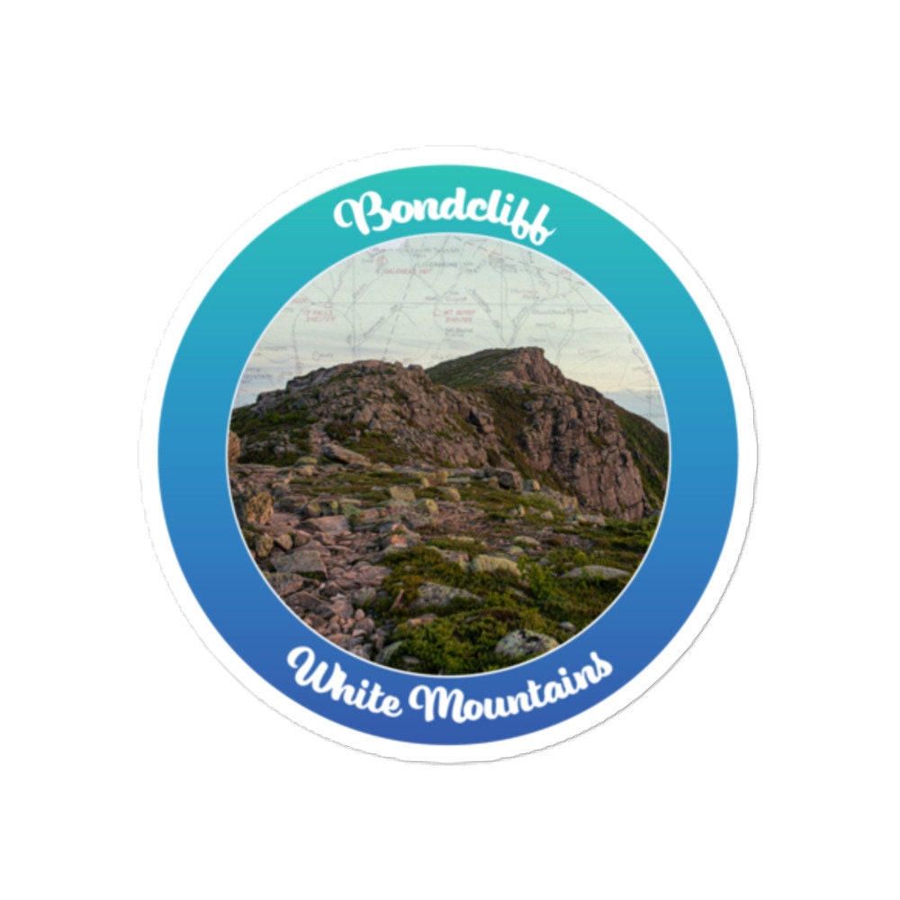 Bondcliff Sticker - Oil Stylized Photo With Map - White Mountains - New ...