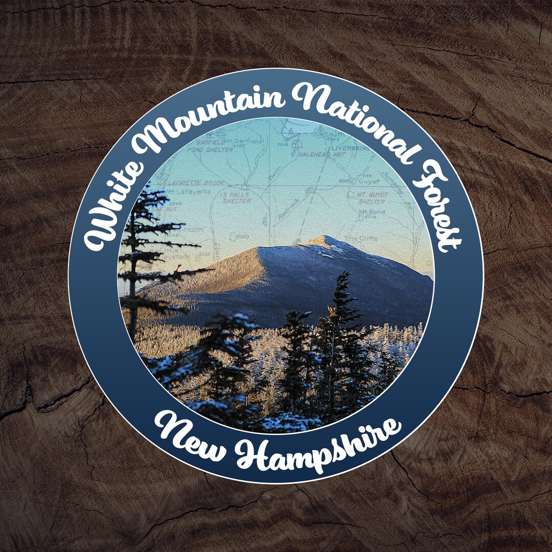 White Mountain National Forest - Sticker - Oil Stylized Photo - Mt ...