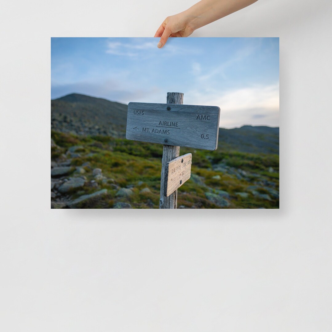 Airline Trail Sign - Mt Madison & Adams - White Mountains - New ...