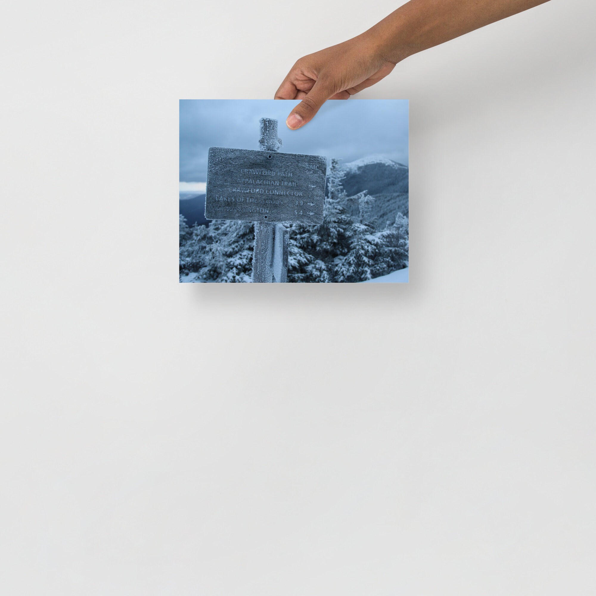 Crawford Path Trail Sign White Mountains New Hampshire Winter - Etsy