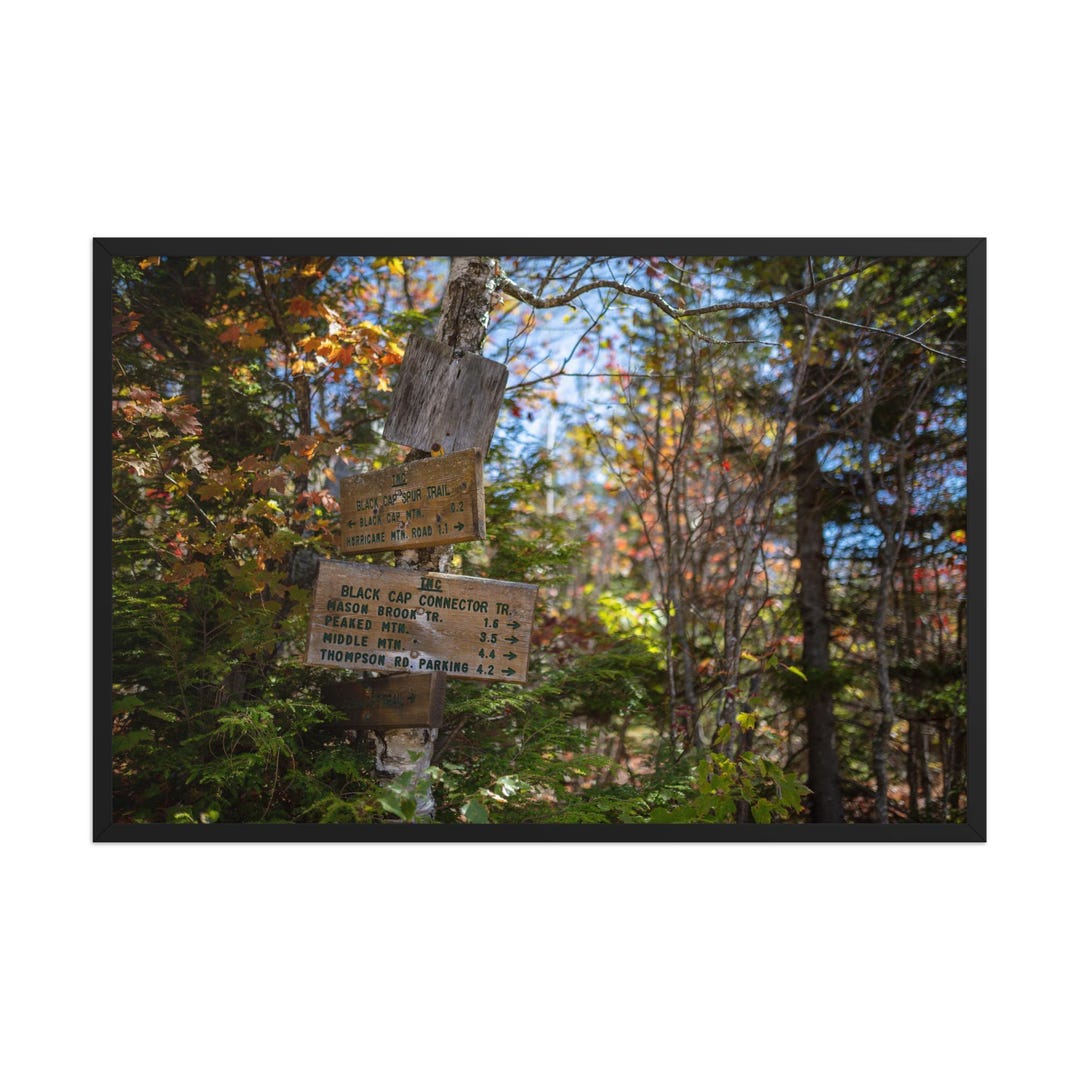 Cranmore, Black Cap & Conway Conservation Trail Sign – White Mountains ...
