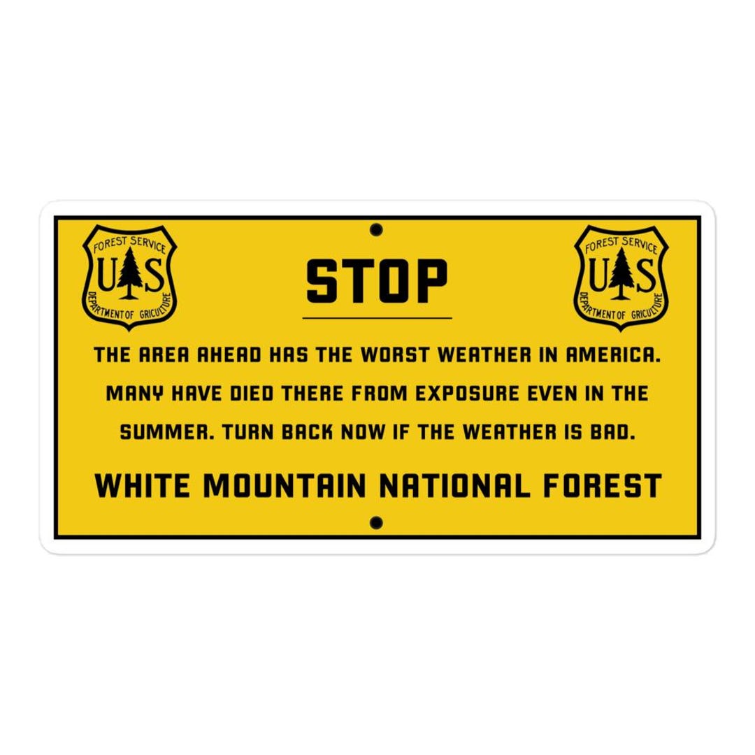 Stop Sign Replica - White Mountain National Forest - Trail Sign ...
