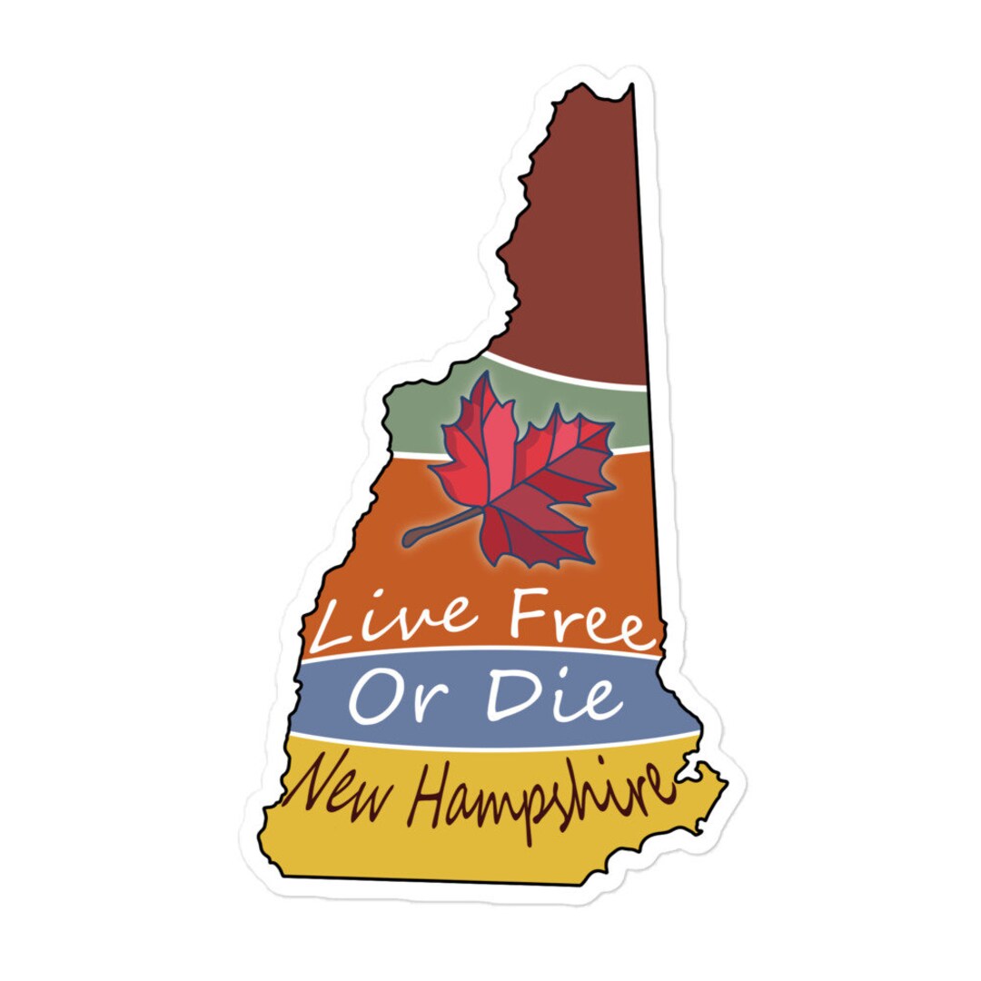 Live Free or Die Fall / Autumn Maple Leaf New Hampshire - Etsy