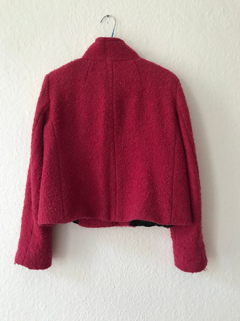 Vintage estilo años 60 y2k Marella mod boucle chaqueta rosa frambuesa ...