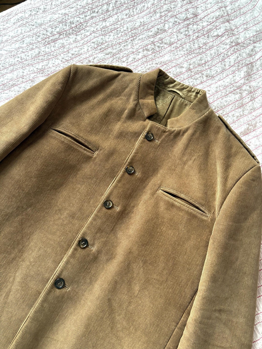 Vintage Brown Sand Corduroy Beatle Jacket — 60s Style Blazer - Etsy