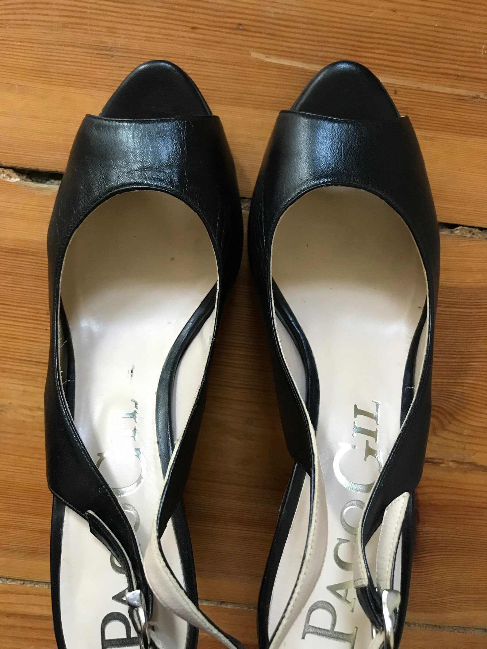 Vintage Y2k Black Leather Platform Heels Paco Gil - Etsy