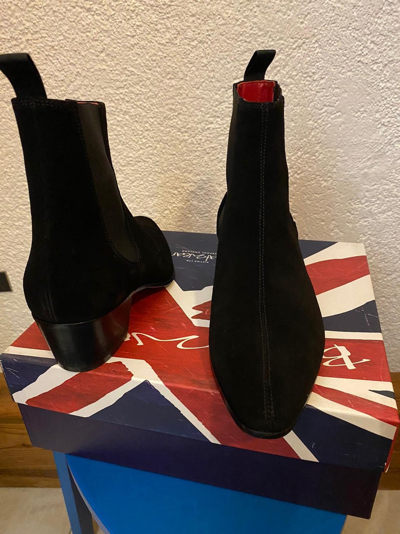Deadstock Vintage 60s Style Beatles Chelsea Boots in Black Suede - Etsy