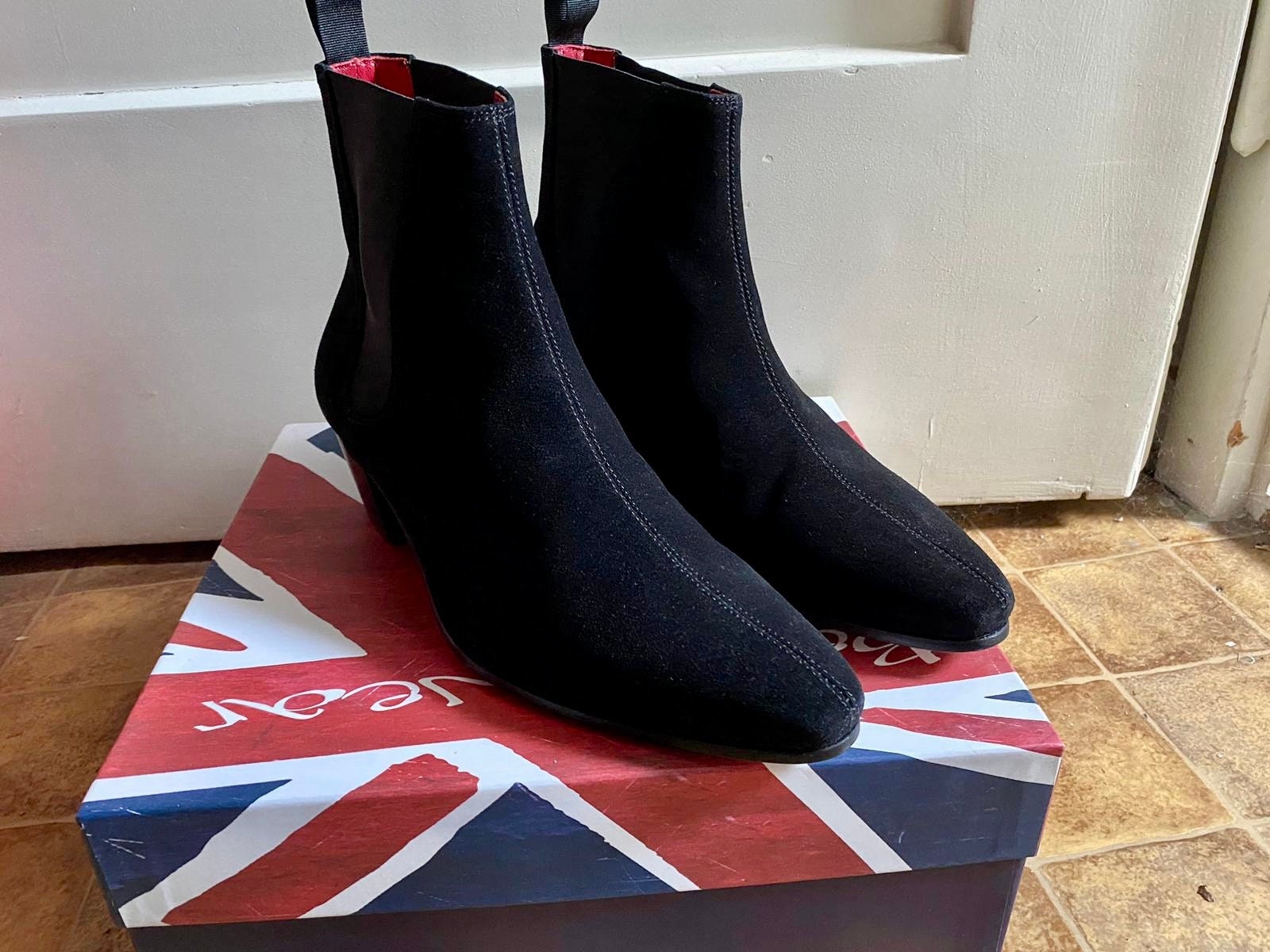 Deadstock Vintage 60s Style Beatles Chelsea Boots in Black Suede - Etsy