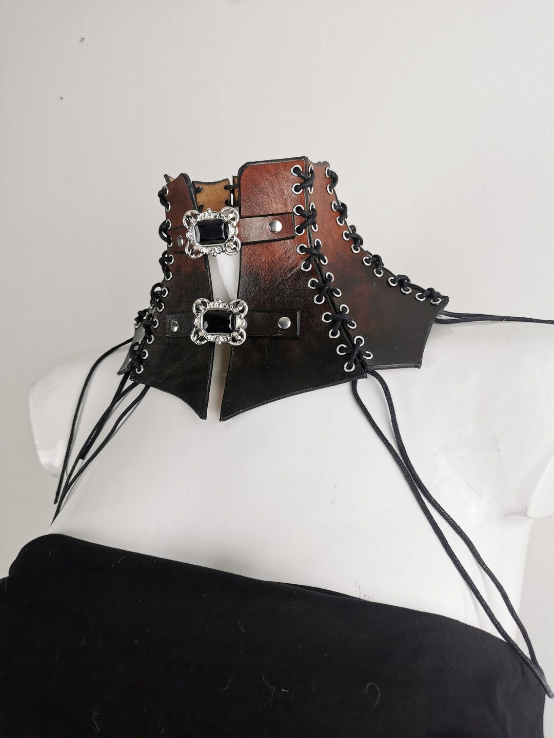 Neck Corset Choker Gothic Victorian Medieval Elvish Larp Larp Heroic ...
