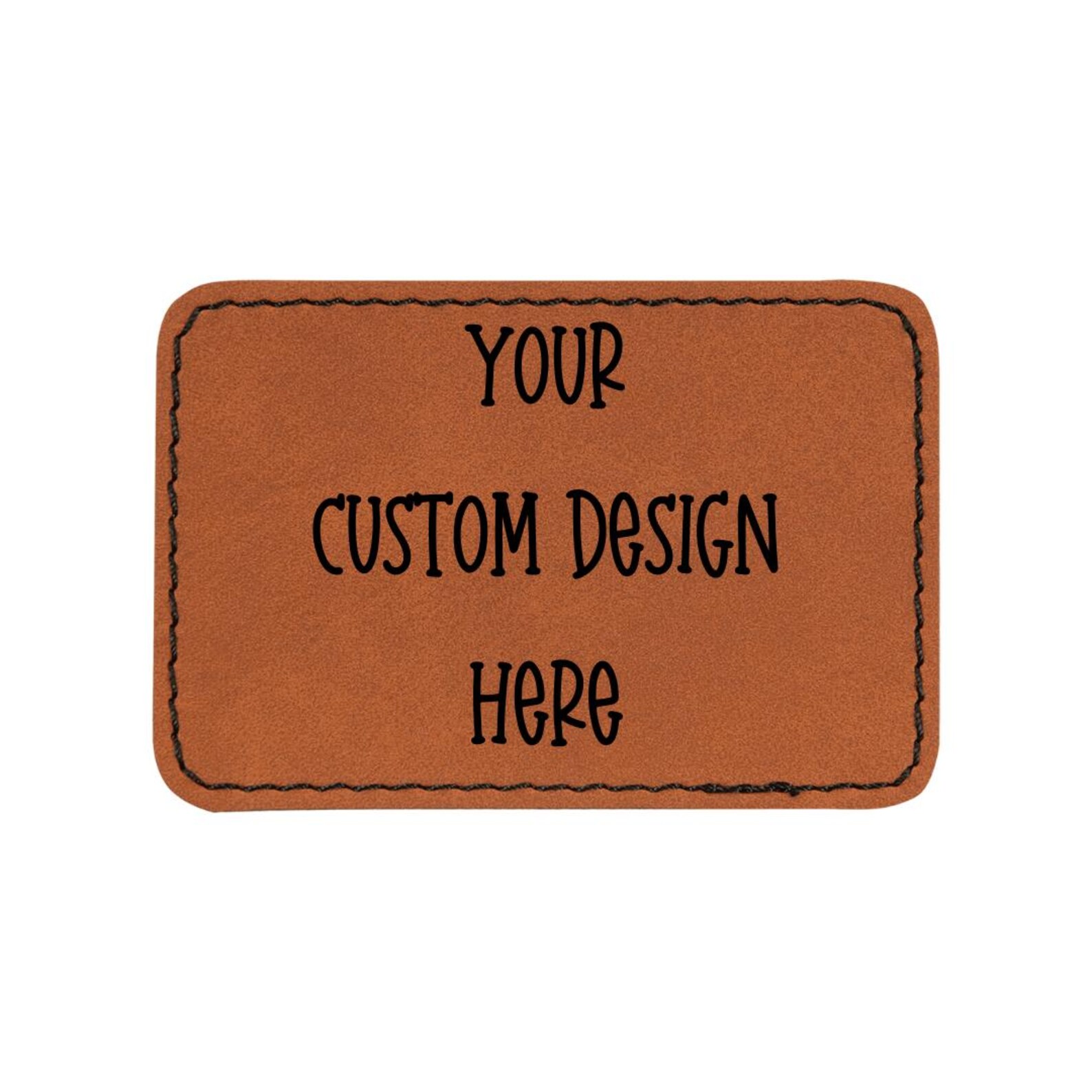 Custom Engraved Leatherette Hat Patch, 2x3", Laserable With Adhesive - Etsy