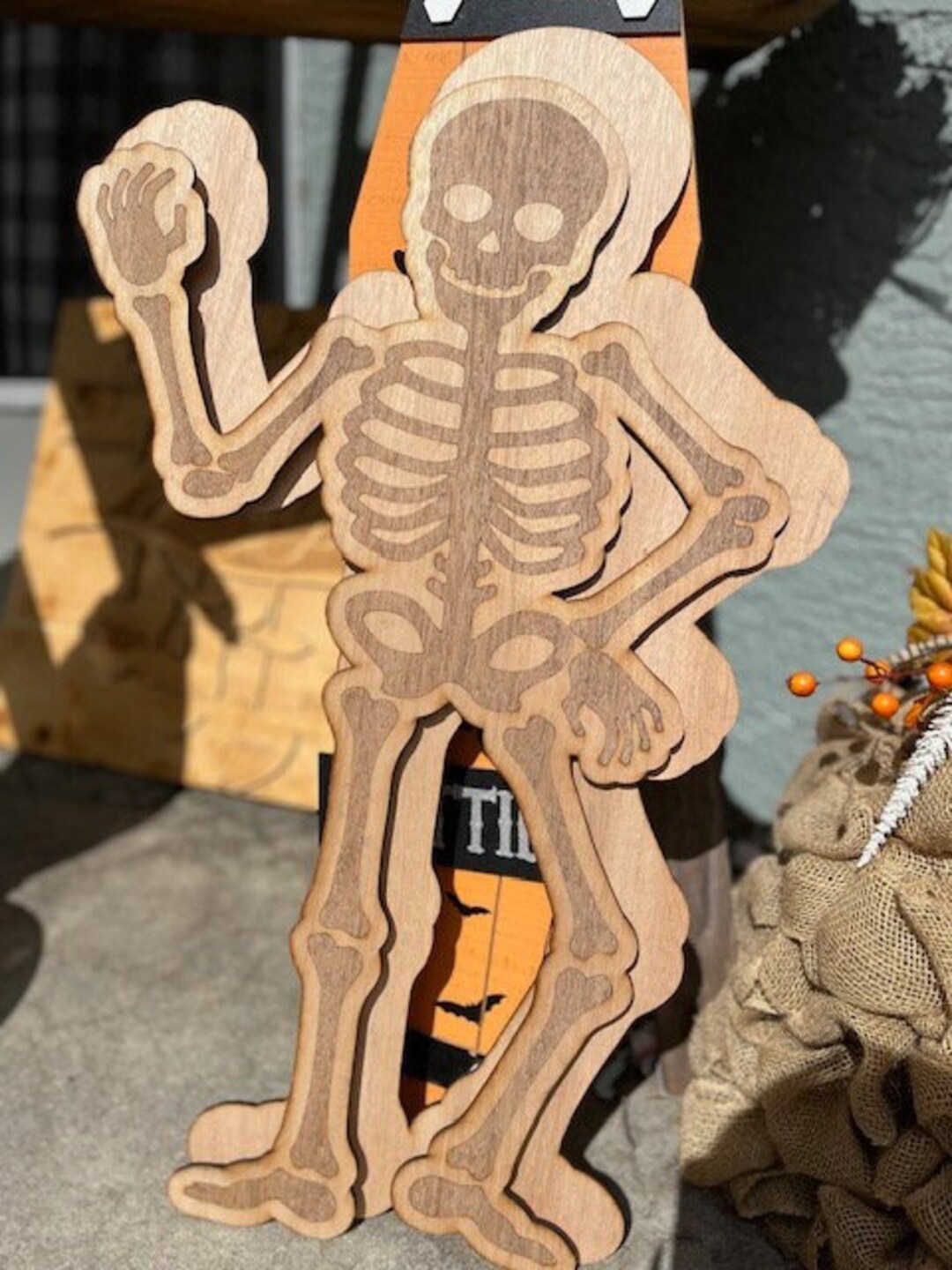 Dancing Skeleton Cut 1 Happy Halloween Customizable - Etsy