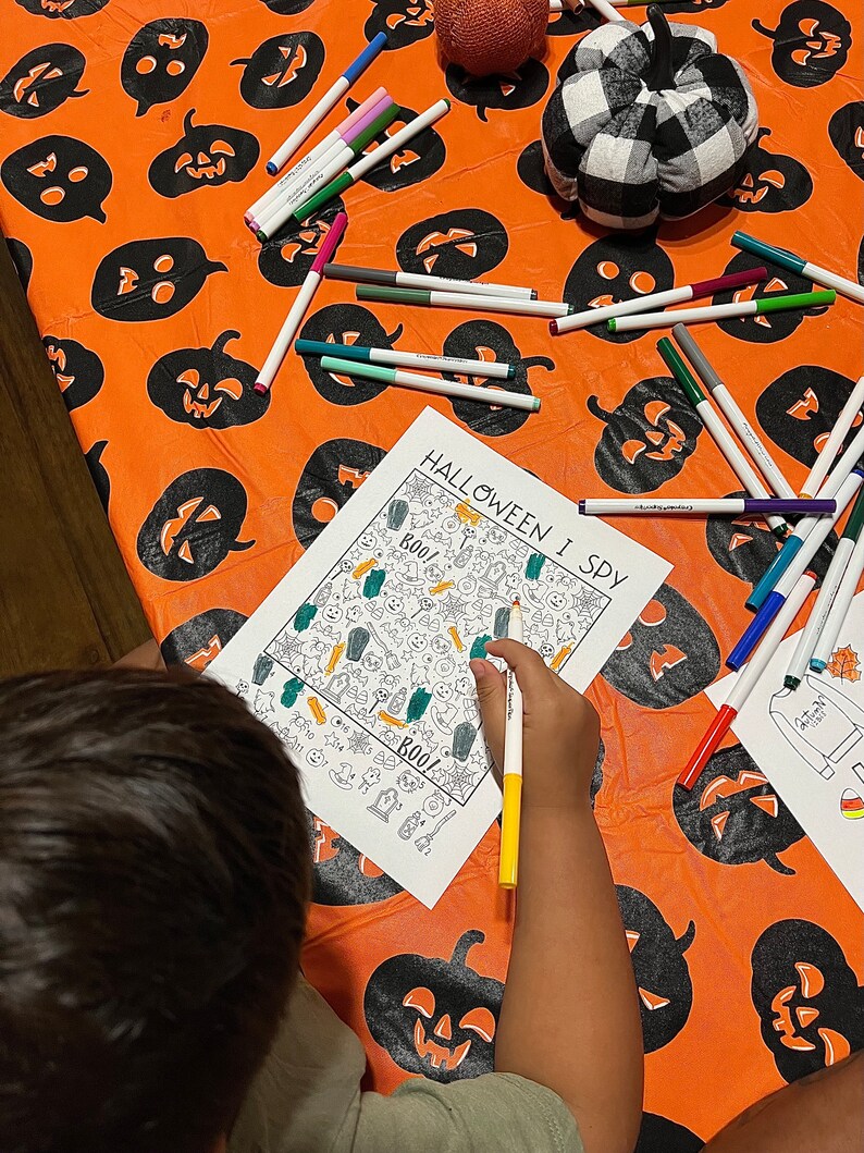 Halloween I Spy Coloring Sheet - Etsy