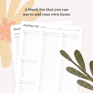 Travel Packing List | Printable PDF - Etsy