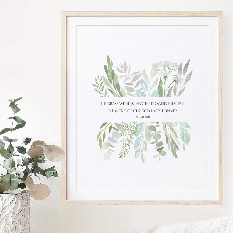 Custom Bible Verse Printable Art, Christian Wall Art, Digital Download ...