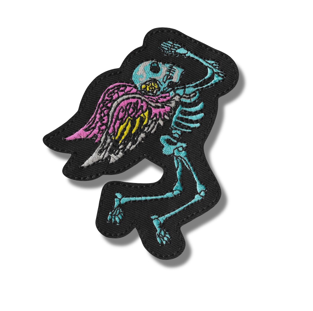 Skeleton Embroidered Iron-on Patch / Embroidered Iron-on Patch for ...
